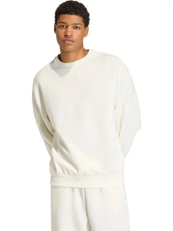 Adidas Soft Lux Relaxed Fit Sweatshirt - Off White