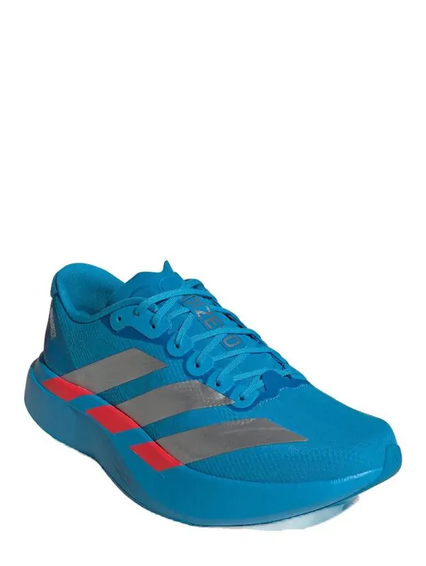 Adidas Adizero Evo Sl Woven Athletic Shoes - Solar Blue / Silver Metallic / Lucid Red