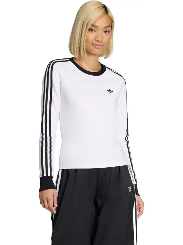 Adidas 3-stripes Long Sleeve T-shirt - White / Black