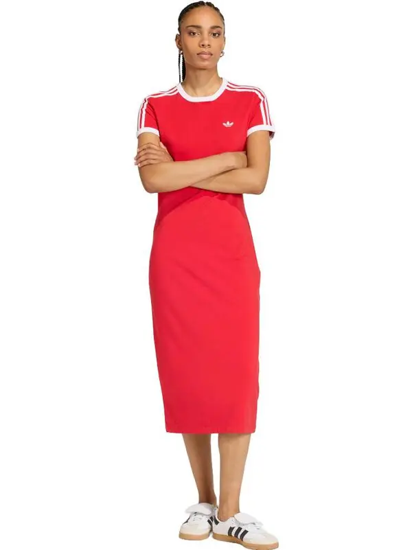 Adidas 3-stripes Slim Dress - Better Scarlet / White