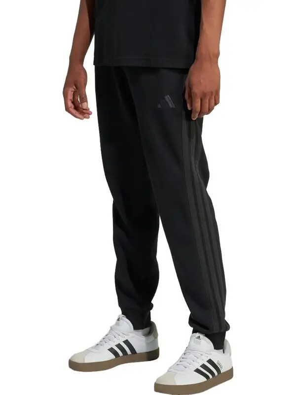 Adidas Essentials 3-stripes Fleece Pants - Black / Carbon