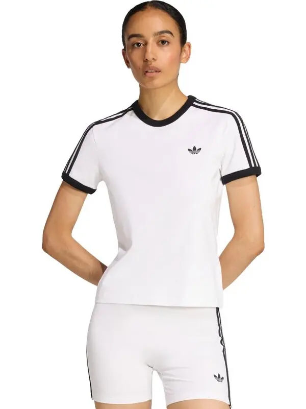 Adidas 3-stripes Slim Tee - White / Black