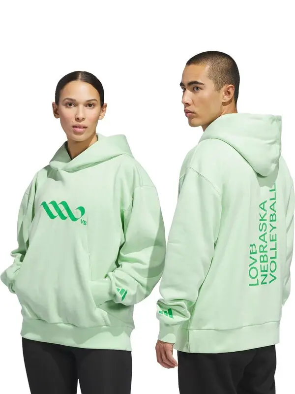 Adidas Lovb Nebraska Graphics Hoodie - Semi Green Spark