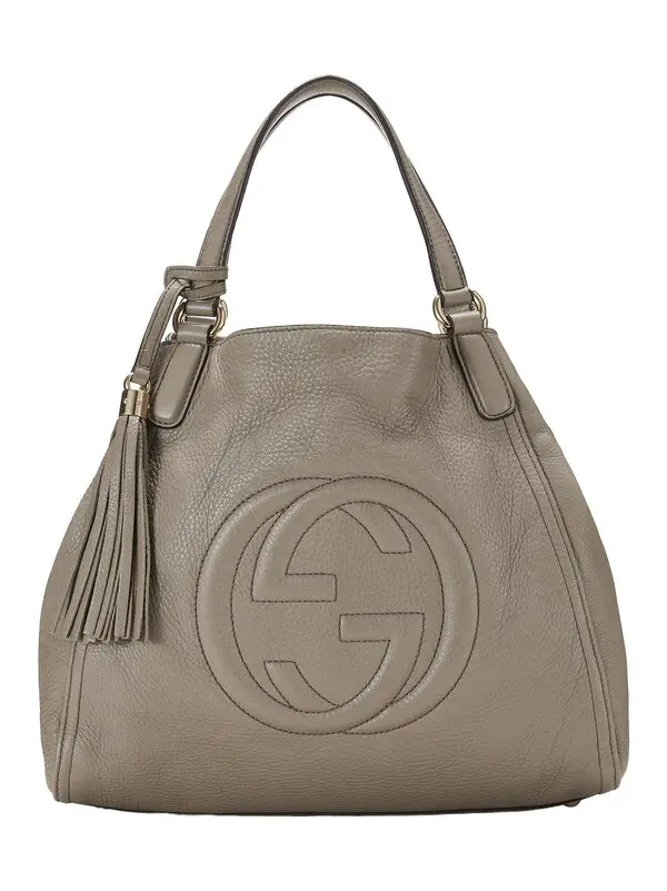 Gucci Leather Soho Convertible Shoulder Bag - Grey