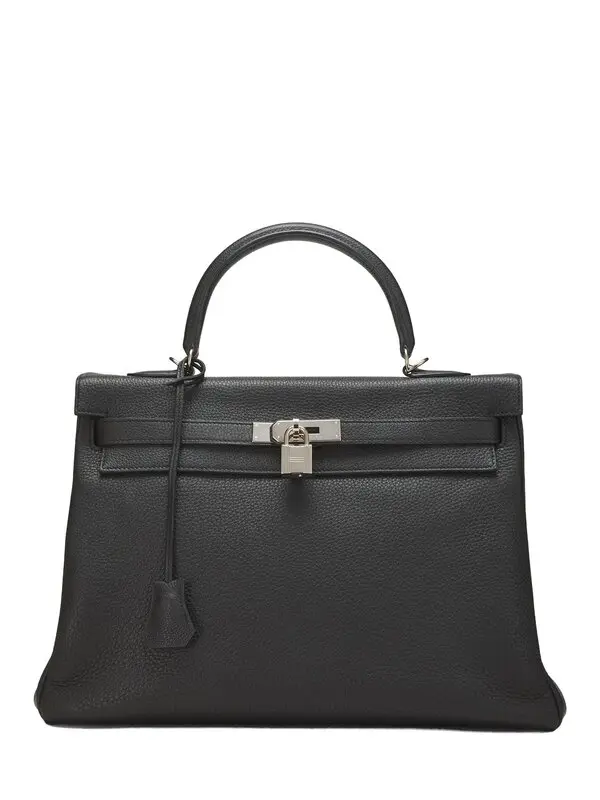 Hermès Togo Kelly Retourne 35 Handbag - Black