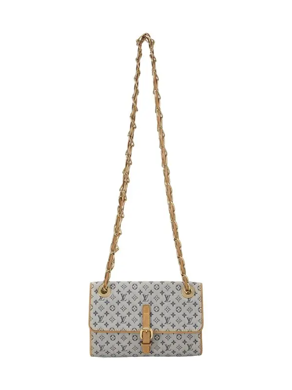 LOUIS VUITTON Monogram Mini Lin Camille Shoulder Bag - Blue