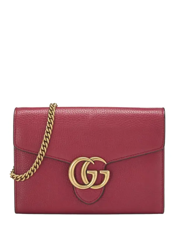 Gucci Gg Marmont Chain Bag - Red
