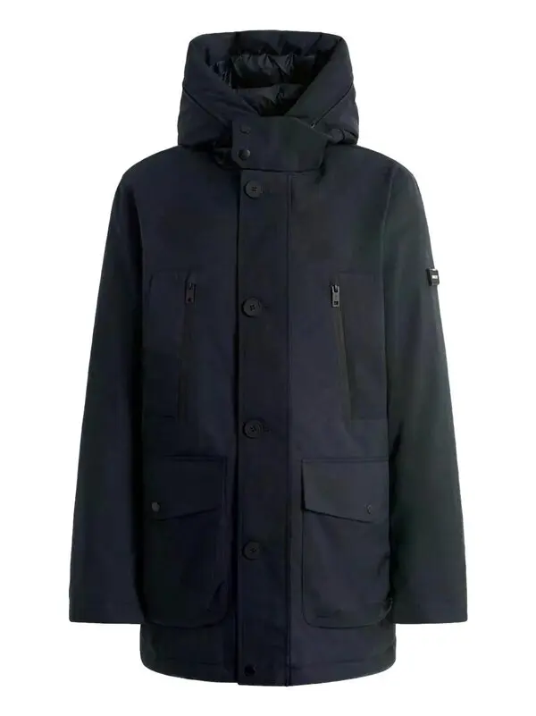 Bally Hooded Flap-pocket Parka - Blue