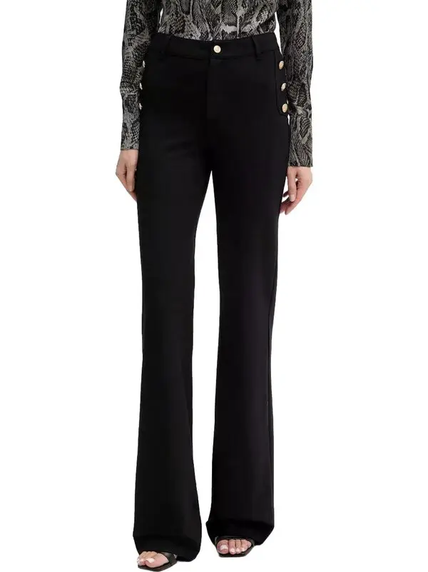 Guess Button Embellished Trousers - Black