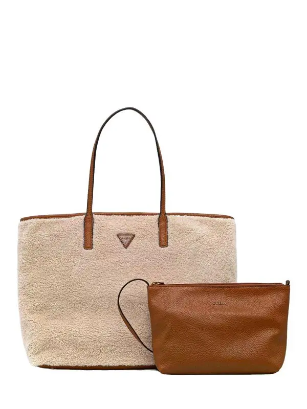 Guess Tote Bag With Pouch - Neutrals