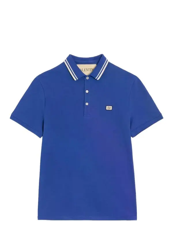 Valentino Garavani Cotton Polo Shirt - Blue
