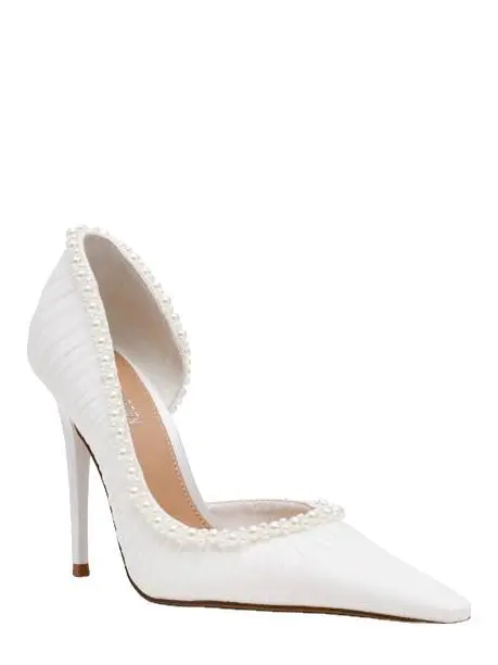 Steve Madden Half D'orsay Pumps - Ivory Mesh