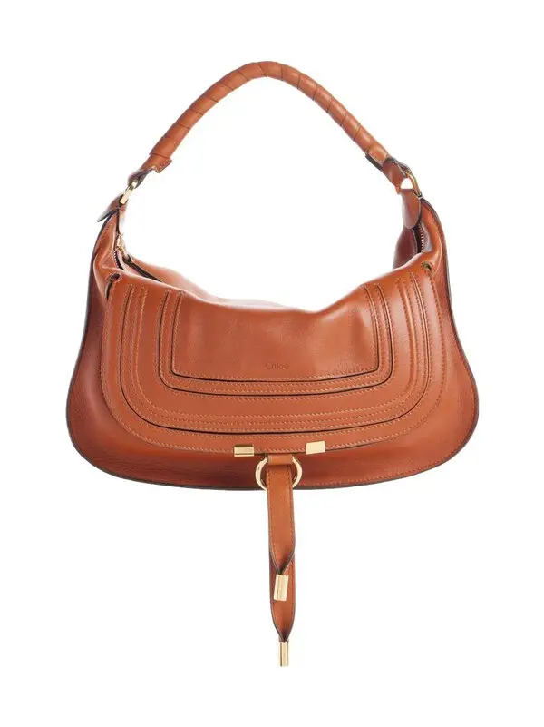 Chloé Small Marcie Leather Shoulder Bag - Clay Brown