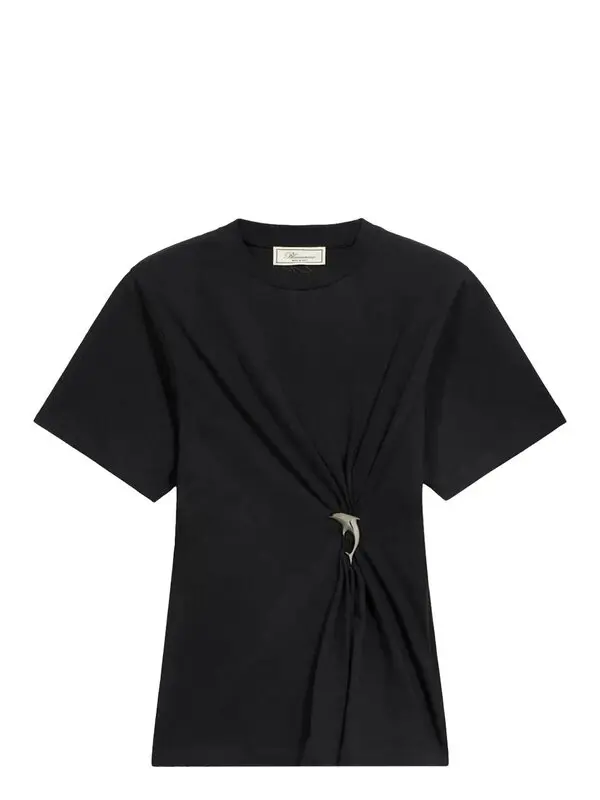 Blumarine Dolphin-detail T-shirt - Black