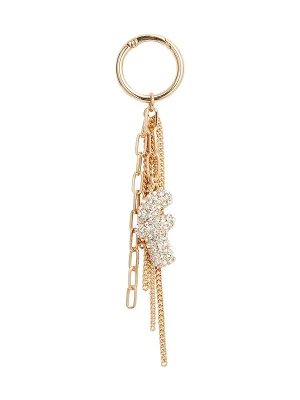 Chelsea28 Pavé Crystal Initial Bag Charm - F- Clear- Gold
