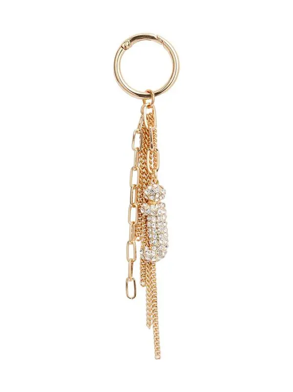 Chelsea28 Pavé Crystal Initial Bag Charm - J- Clear- Gold