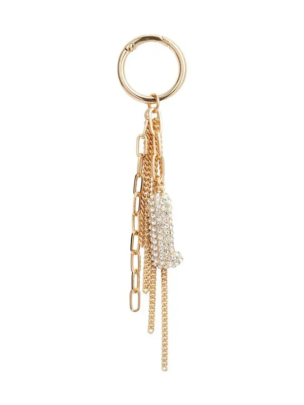 Chelsea28 Pavé Crystal Initial Bag Charm - L- Clear- Gold