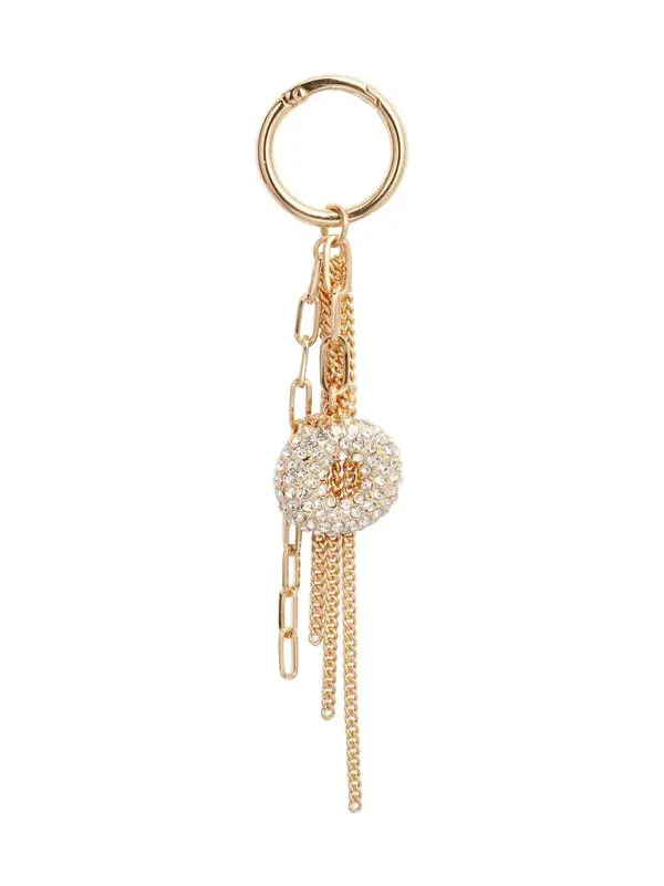 Chelsea28 Pavé Crystal Initial Bag Charm - O- Clear- Gold