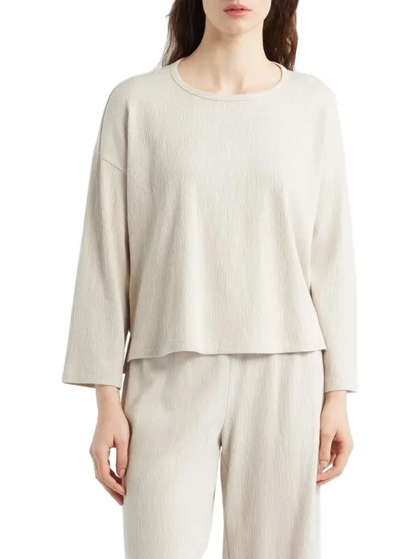 Eileen Fisher Bracelet Sleeve Top - Papyrus