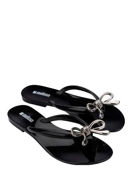 Melissa Harmonic Iris Flip Flop - Black/silver