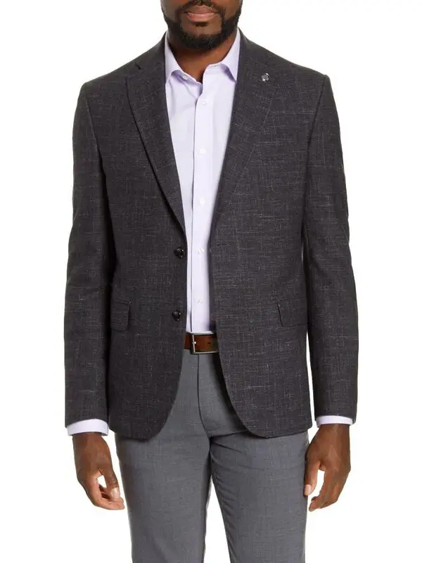Ted Baker London Slim Fit Wool Blend Sport Coat - Charcoal