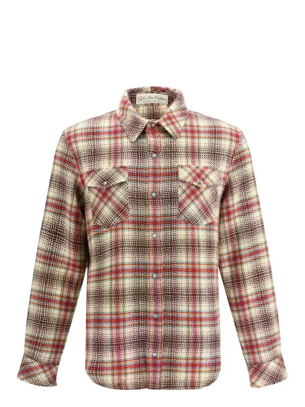 GOD'S TRUE CASHMERE Balance Tartan Chest-pocket Shirt - Neutrals