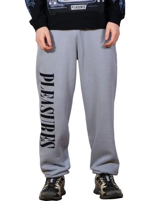 PLEASURES Onyx Logo Joggers - Slate