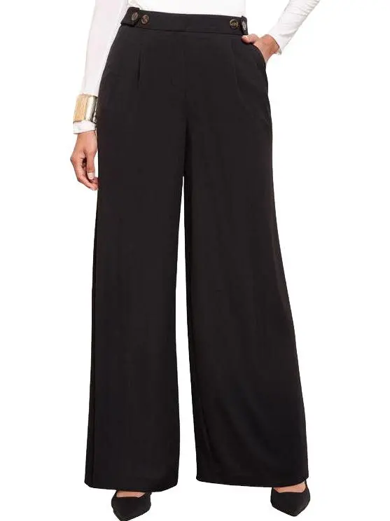 FRIENDS LIKE THESE High-waisted Wide-leg Trousers - Black