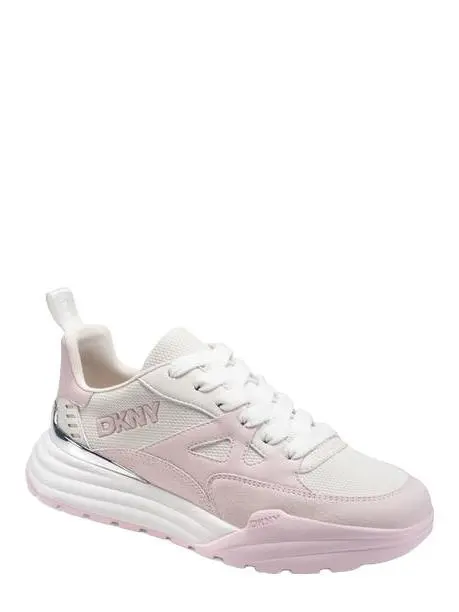 Dkny Zanira Low Top Sneaker - Soft White/light Pink