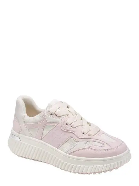 Dkny Lachele Platform Sneakers - Soft White/light Pink