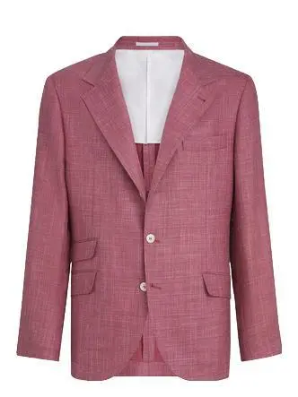 Brunello Cucinelli Hopsack Blazer - Coral