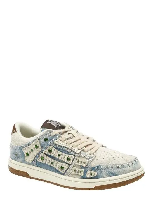 Amiri Studded Skeleton Low-top Sneakers - Blue