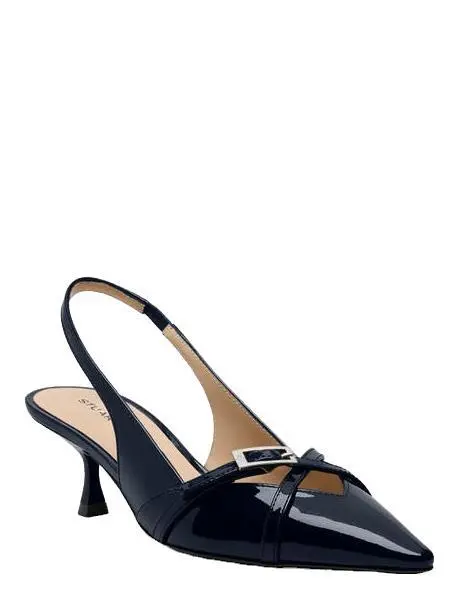 STUART WEITZMAN Georgie Kitten Heel Slingback Pump - Nice Blue