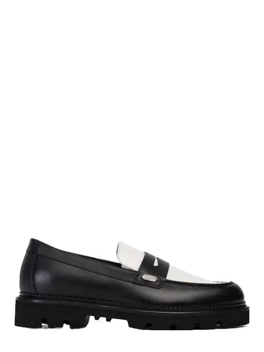 COLLEGIUM Leather Lug Sole Penny Loafer - Tuxedo Leather