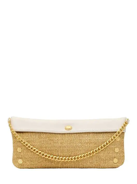 HAMMITT Invitation Clutch - Calla Lily White Raffia/gold