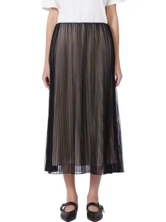 Max Mara Pleated Maxi Skirt - Black