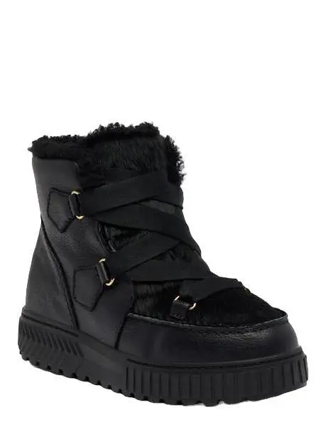 Sorel Aspen Collection Ona Ave Alpine Lux Genuine Shearling Waterproof Boot - Black/snow