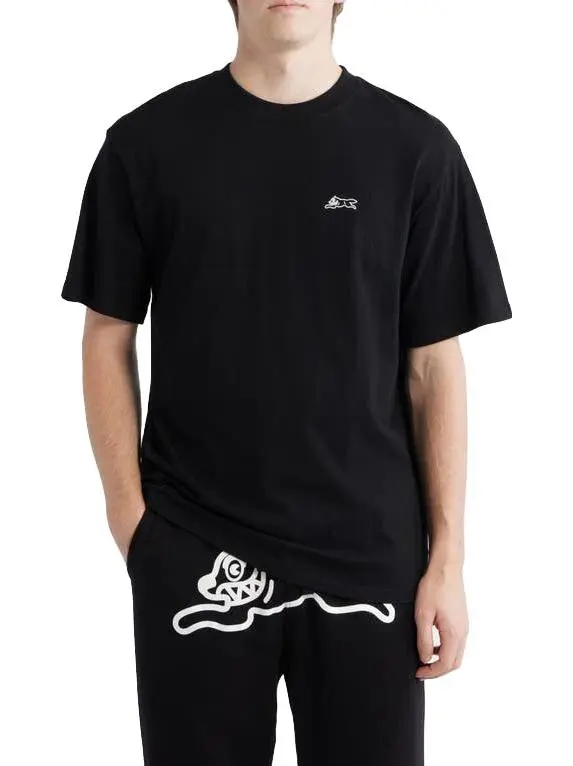 ICECREAM Outline Graphic Oversize T-shirt - Black