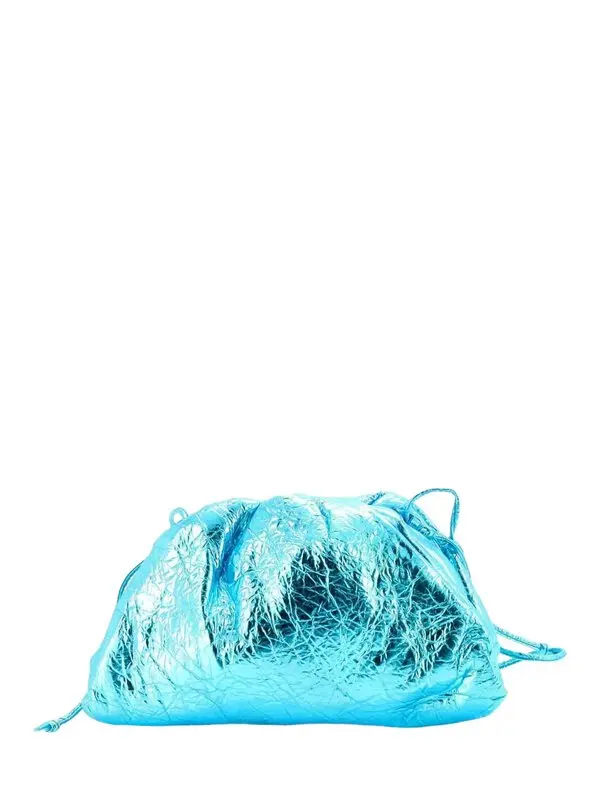 Bottega Veneta The Pouch Leather Mini Crossbody Bag - Blue