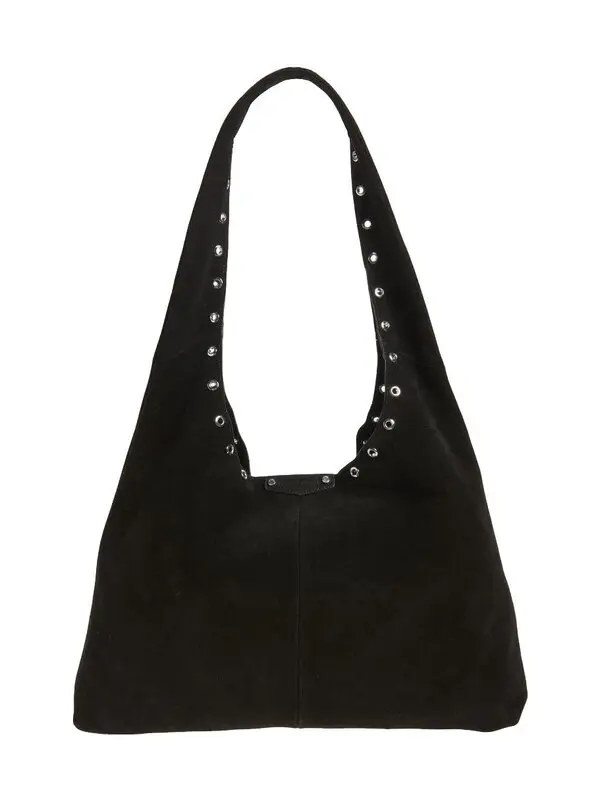 Rebecca Minkoff Industry Suede Hobo Bag - Black
