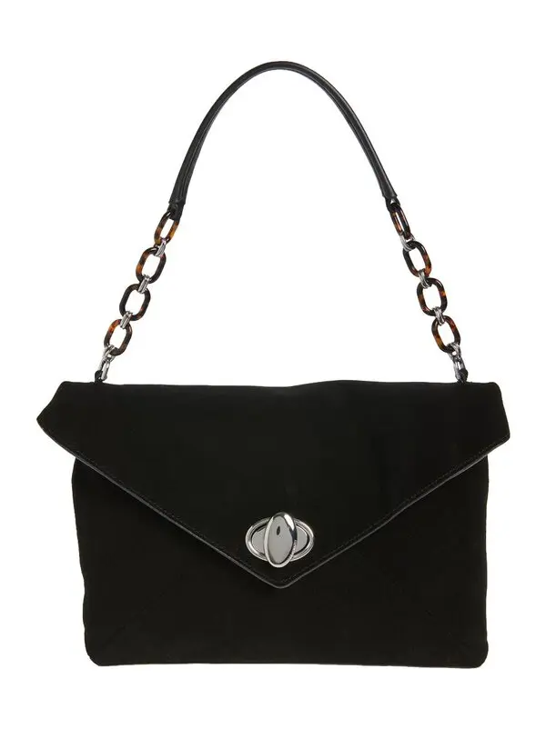 Rebecca Minkoff Love Note Suede Shoulder Bag - Black