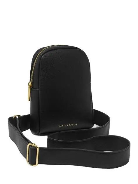 KATIE LOXTON Kaite Sling Bag - Black Leather Strap