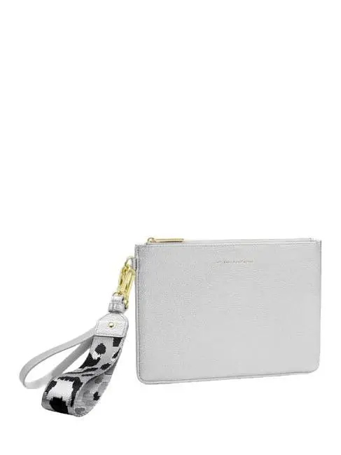 KATIE LOXTON Hallie Wristlet Pouch - Silver