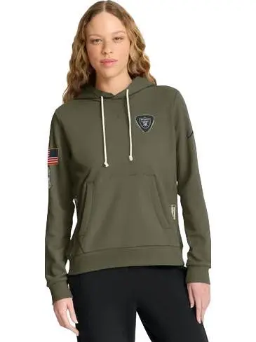 Nike Las Vegas Raiders 2025 Salute To Service Sideline Standard Issue Dri-fit Hoodie - Olive