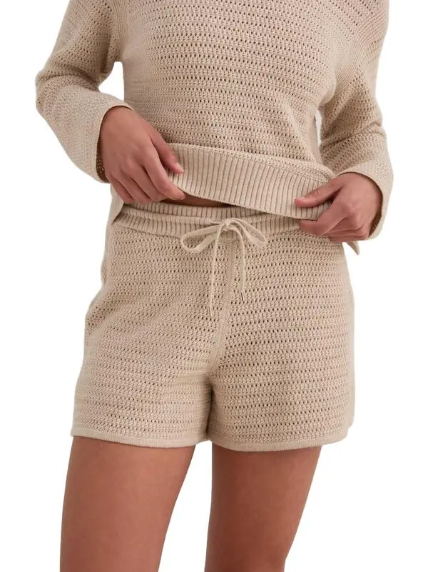 KADA Open Knit Shorts - Sand