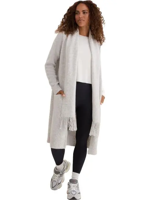KADA The Wool Scarf Cardigan - Heather Grey