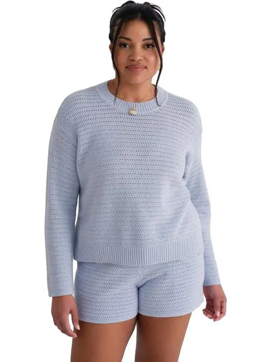 KADA Open Knit Long Sleeve - Hydrangea Blue
