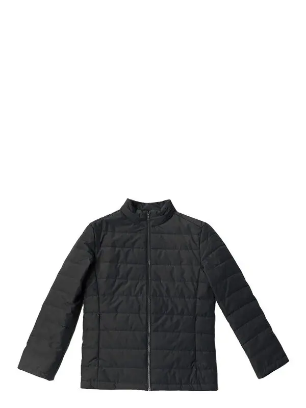 Gobi Cashmere Quilted Zip-up Jacket - Black