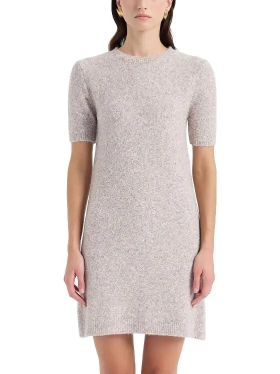 MONLICIA Rune Short Sleeve Knit Dress - Ecru