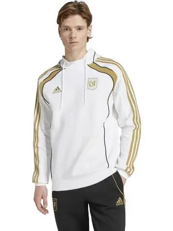 Adidas Lafc 2025 Travel Pullover Hoodie - White